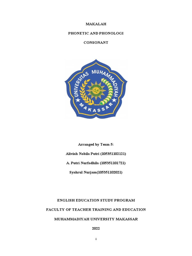 Makalah Consonant Team 5 Phonetic and Phonology | Download Free PDF ...