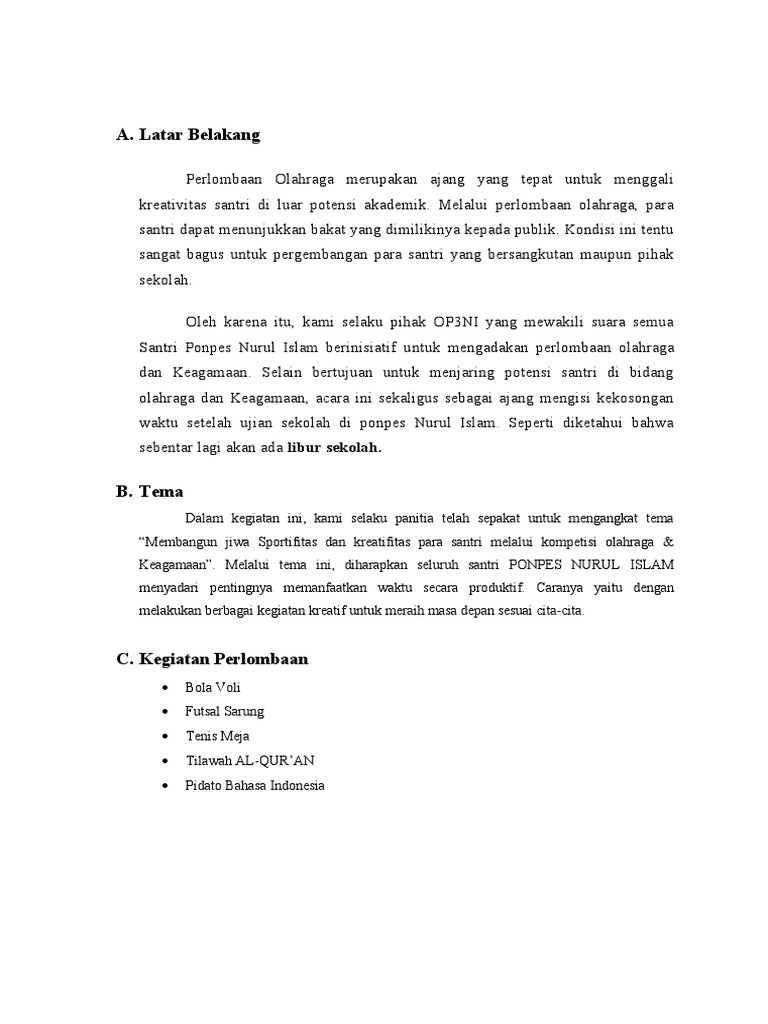 Proposal Class Meeting Pdf