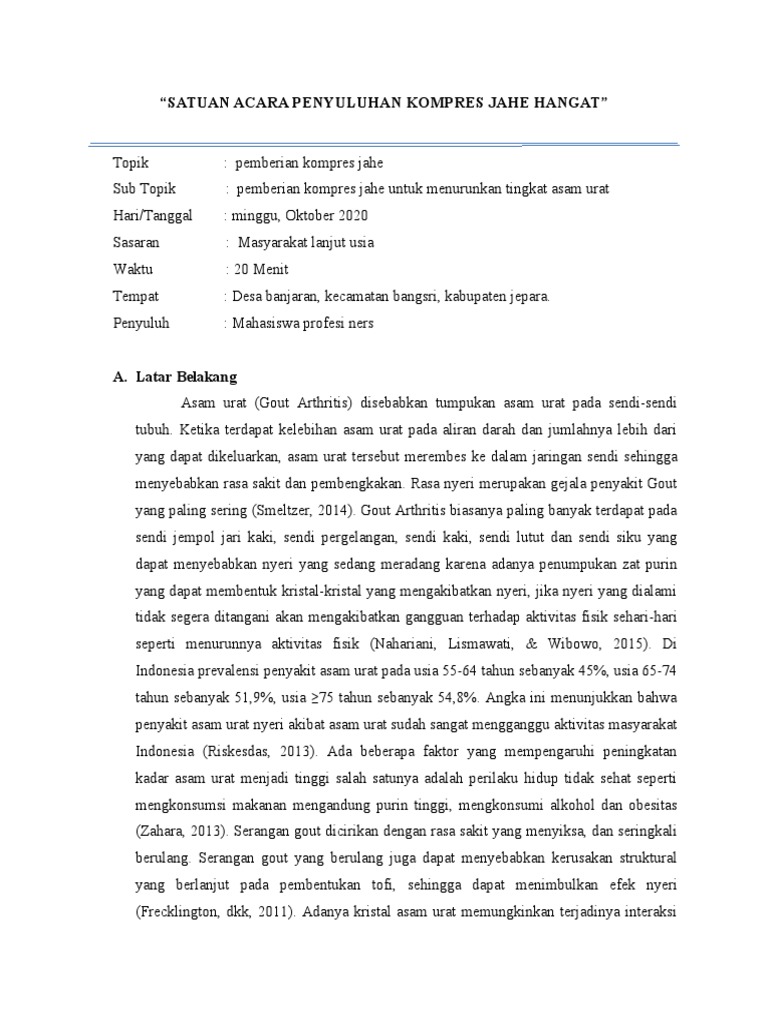 Sap Kompres Jahe | PDF