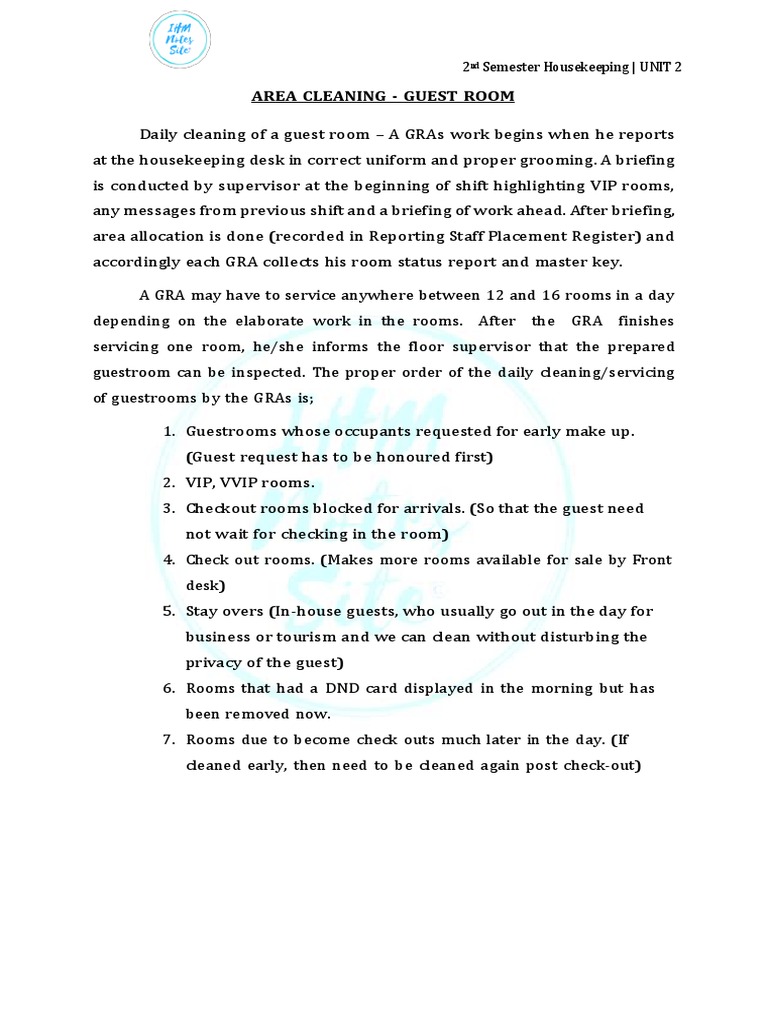 Ch-2 Area Cleaning | PDF | Housekeeping | Vacuum Cleaner