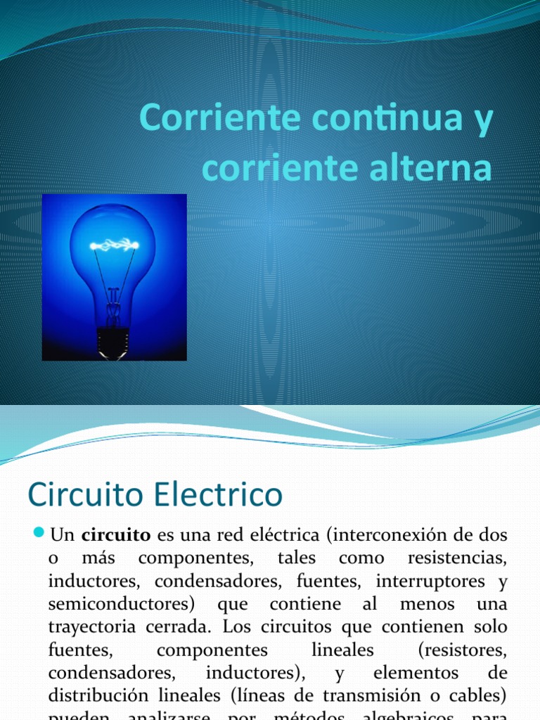 Corriente Continua y Corriente Alterna | PDF | Corriente eléctrica ...