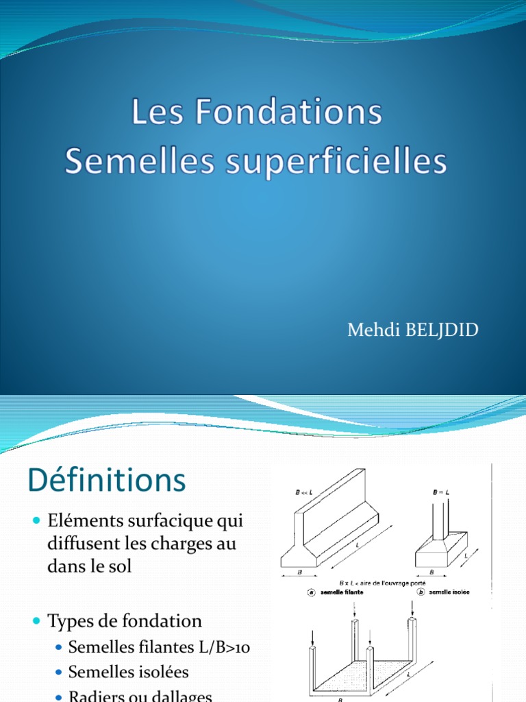 Types et Calculs des Semelles de Fondation | PDF | Fondation ...