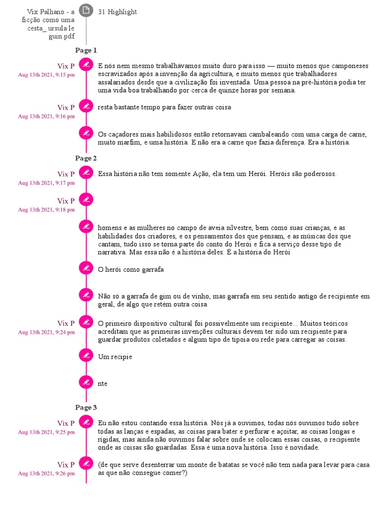 Kami Notes Export - Vix Palhano - A Ficção Como Uma Cesta - Ursula Le ...