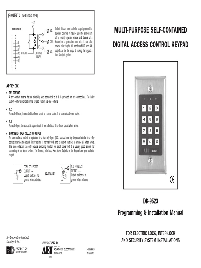 DK 9523 | PDF | Switch | Relay