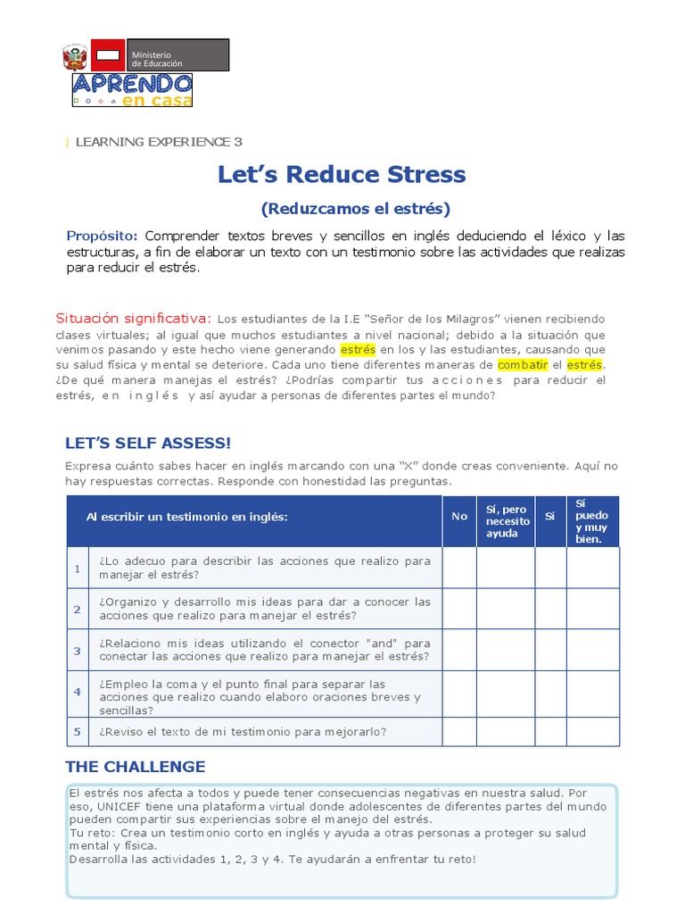 Exp3 Activity1 | PDF | Estrés (biología)