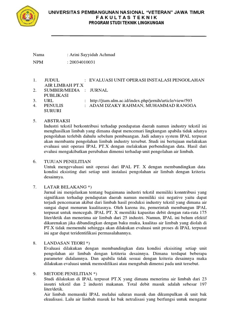 Review Jurnal | PDF | Griya & Taman | Sains & Matematika