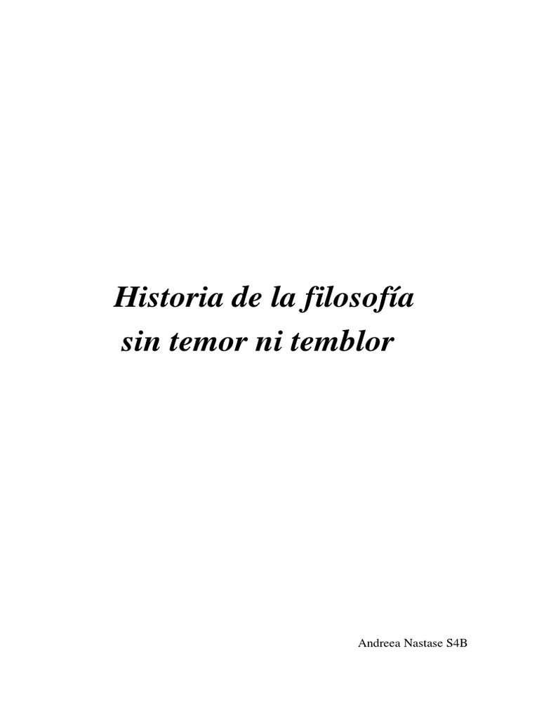 Historia de La Filosofía Sin Temor Ni Temblor | PDF | Sócrates | Realidad