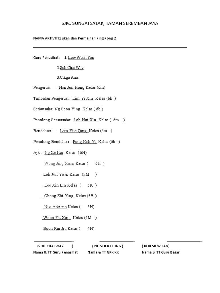 SJKC Sungai Salak | PDF