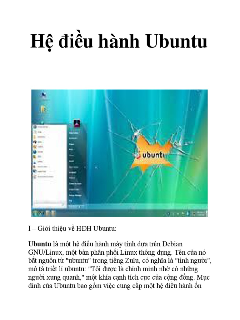 Tailieuxanh Gioi Thieu Ve He Dieu Hanh Ubuntu 1741 | PDF