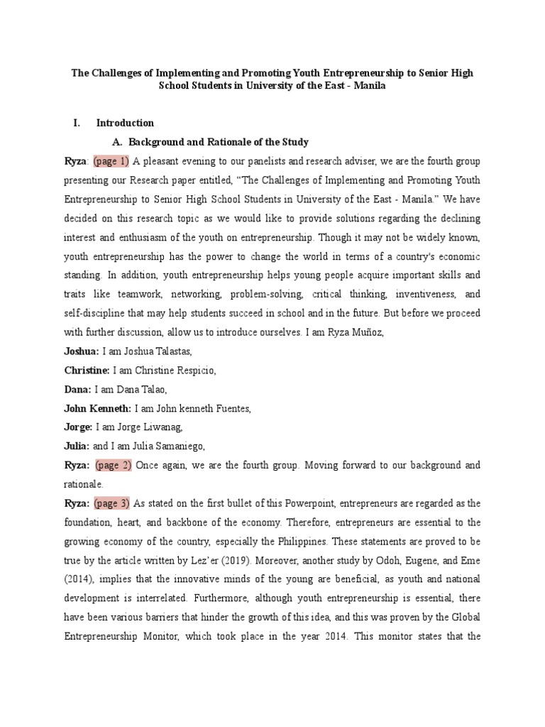 Research Script | Download Free PDF | Entrepreneurship | Survey Methodology