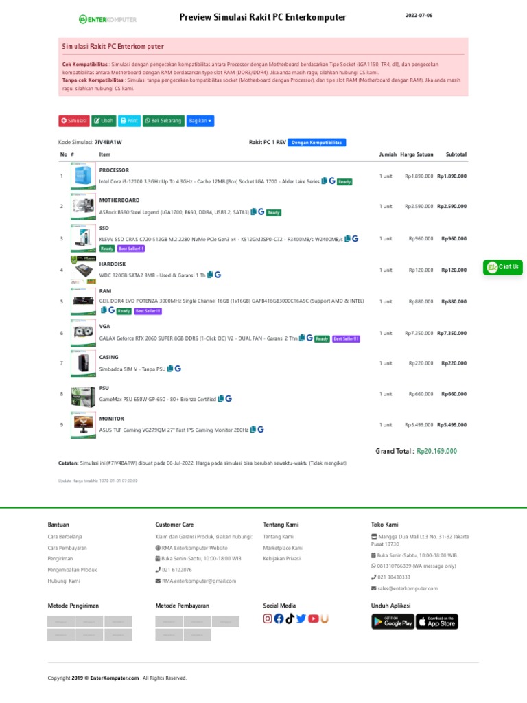 Simulasi - Rakit PC 1 REV - Enterkomputer Jual Beli Online Komputer ...