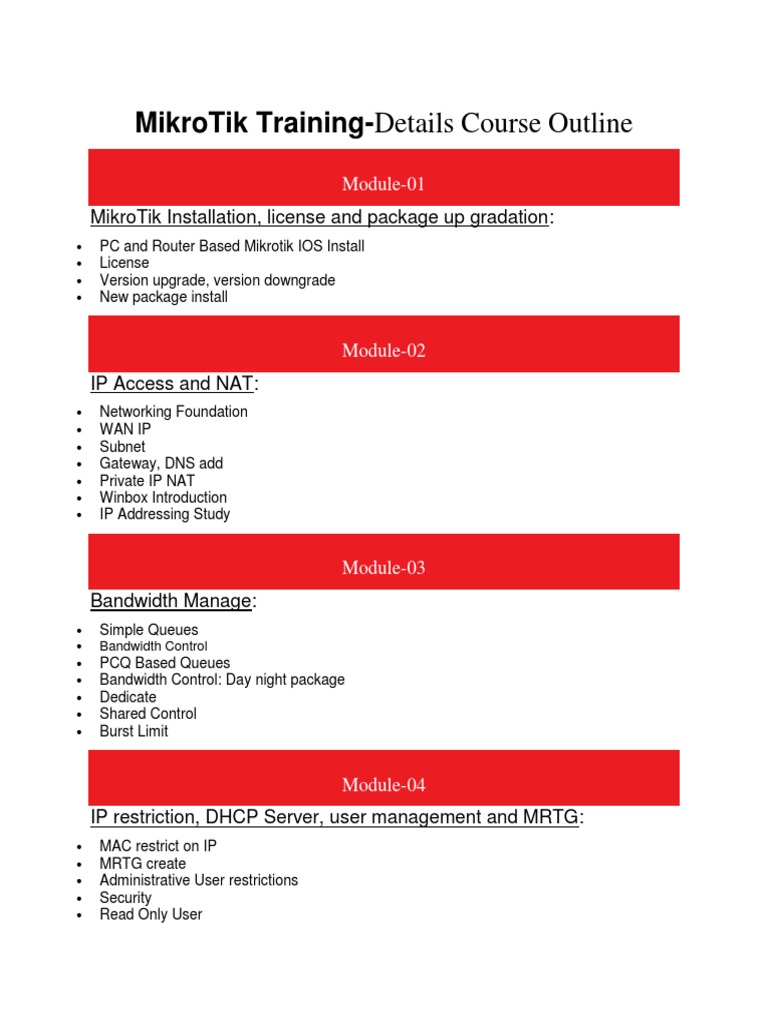 MikroTik Training | PDF