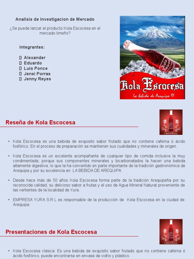 Kola Escocesa | PDF | Refresco | Comida y bebida
