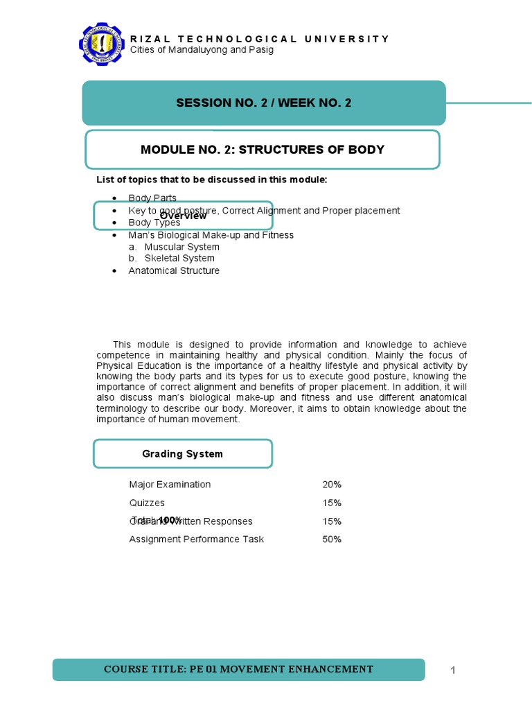 Module No. 2 Structures of Body | PDF | Anatomical Terms Of Location | Thorax