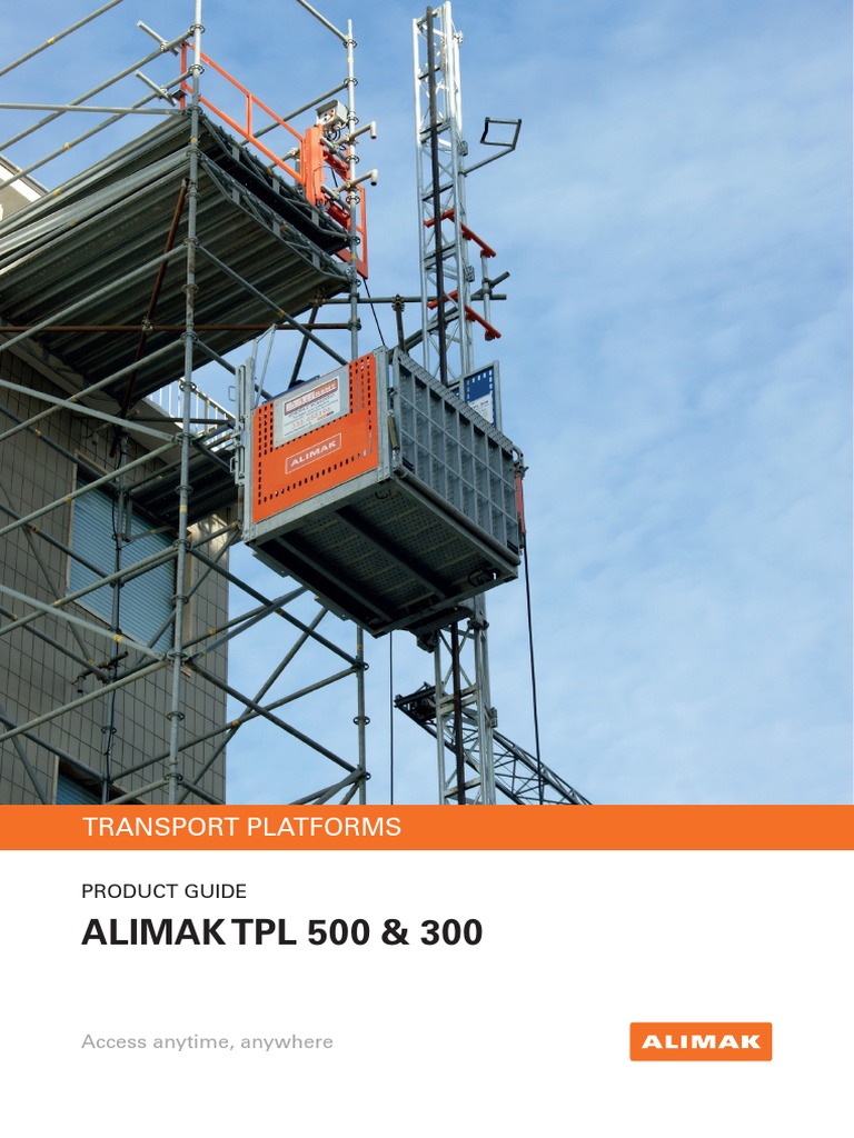 ALIMAK TPL 500 300 1544 EN Aug 2020 | PDF | Scaffolding | Manufactured ...