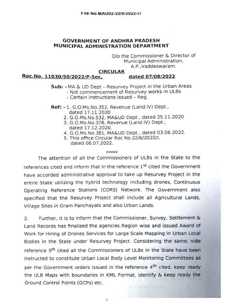 Circulars 1 14 | PDF | Surveying | Map