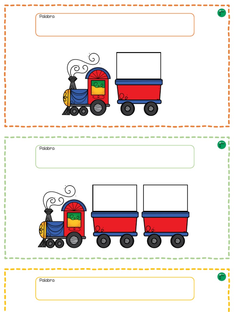 Plantillas Tren Silabas 1 | PDF