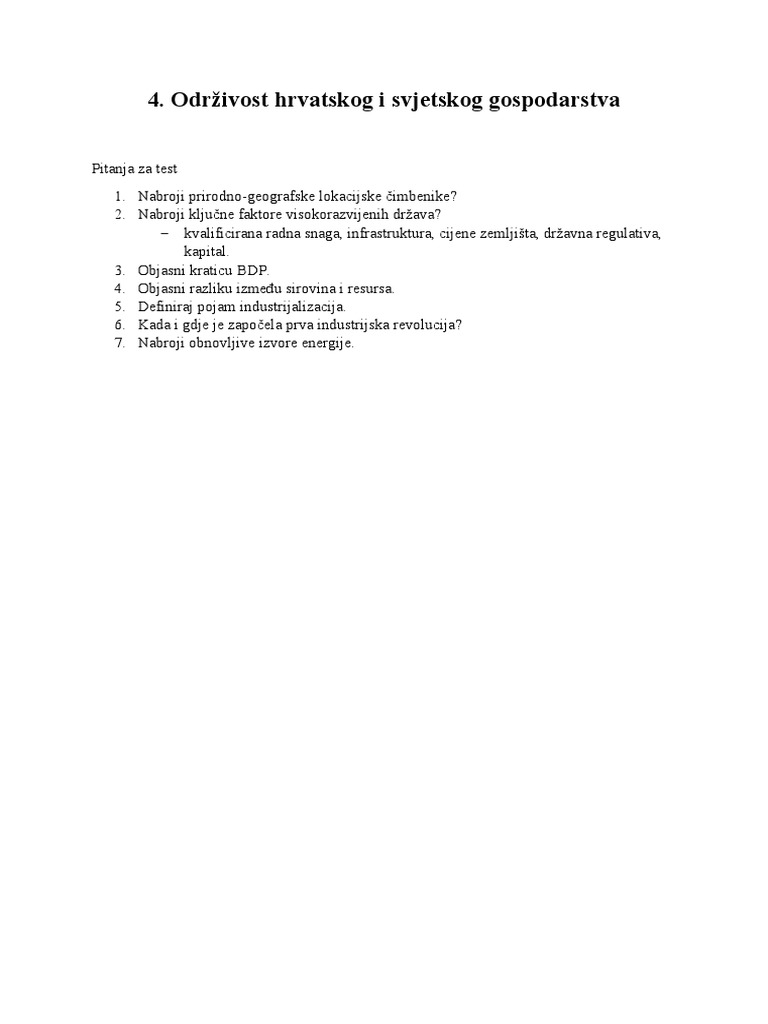 Pitanja Za Ispit | PDF