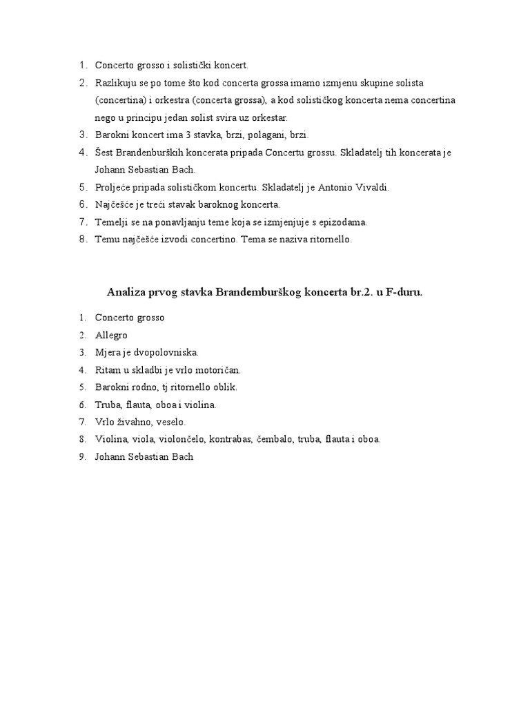 Analiza 1 Glazbeni 2 Razred Pdf