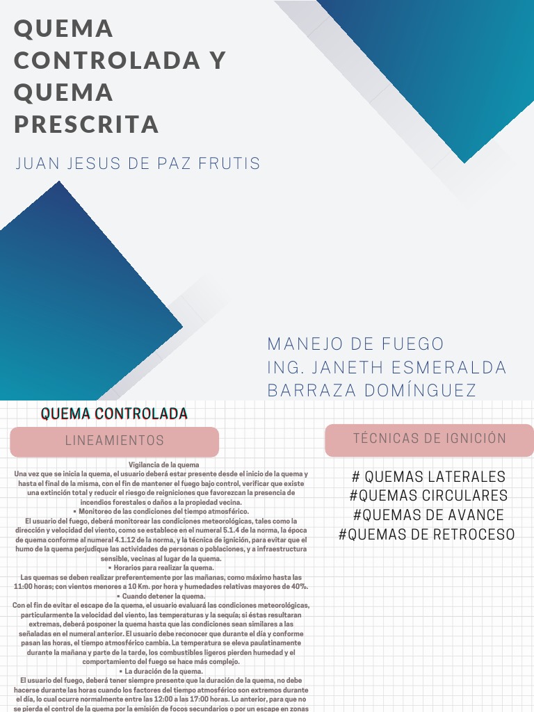 Tipos de Quema | PDF | Incendios