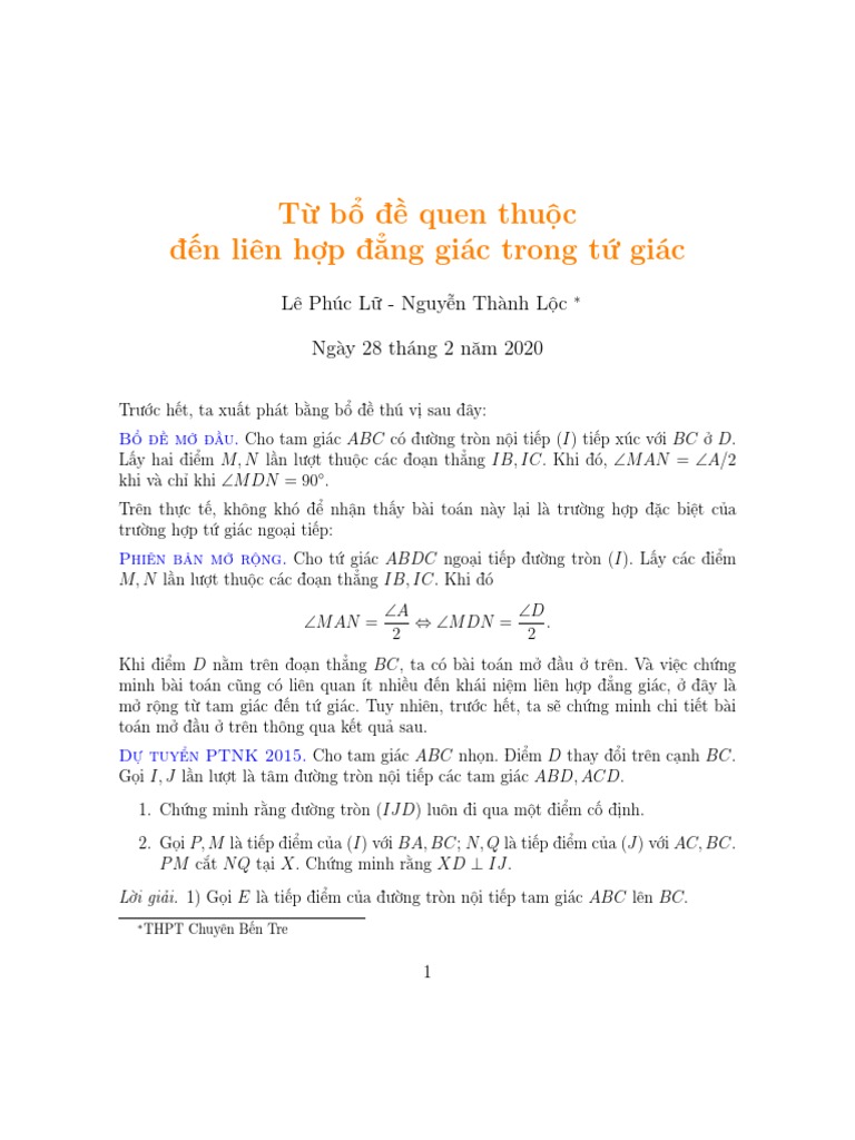 Lien Hop Dang Giac Trong Tu Giac | PDF