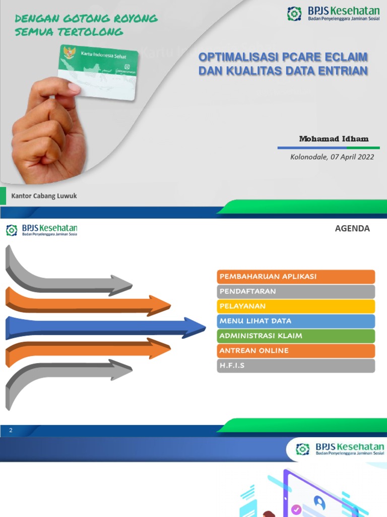 Optimalisasi Pcare Eclaim Dan Kualitas Data Entrian | PDF