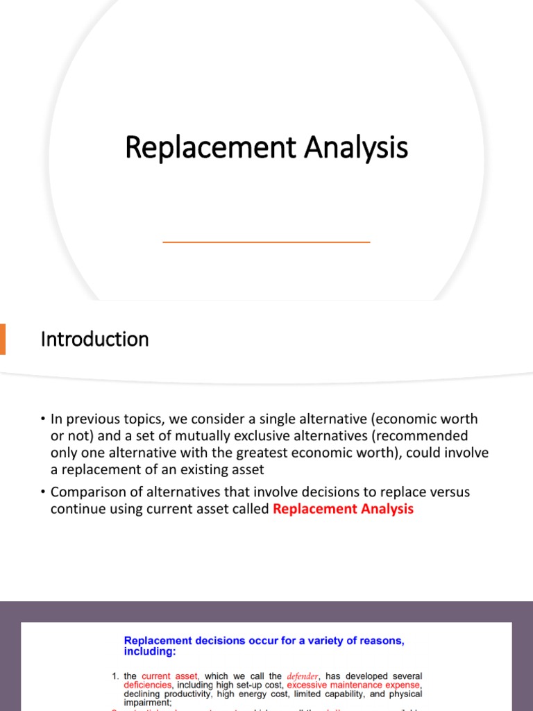 8 Replacement Analysis | PDF