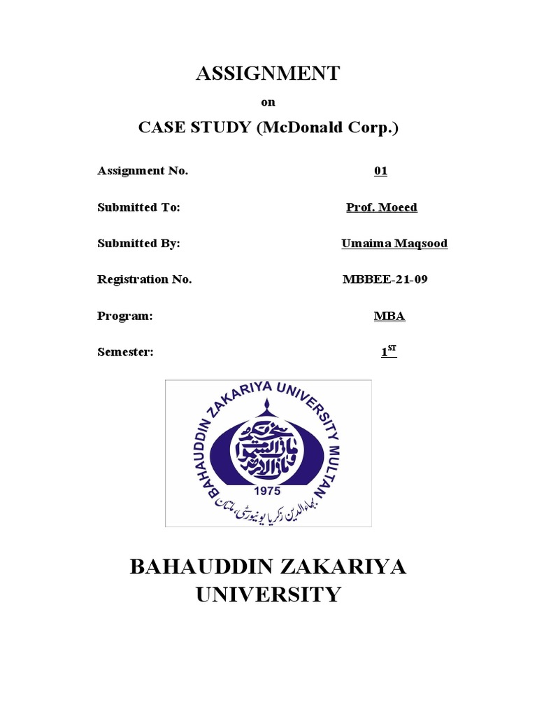 Assignment No 3 | PDF | Mc Donald's | Franchising