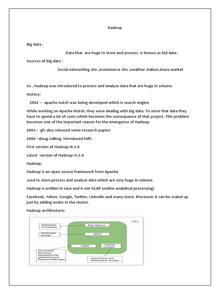 Hadoop | Download Free PDF | Apache Hadoop | Map Reduce Hadoop | Download Free PDF | Apache Hadoop | Map Reduce