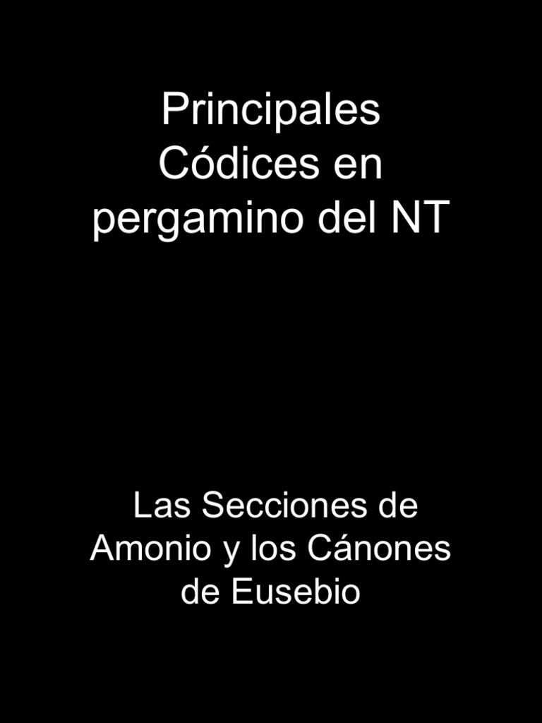 Códices del Nuevo Testamento en Pergamino | PDF | Crítica textual | Biblia
