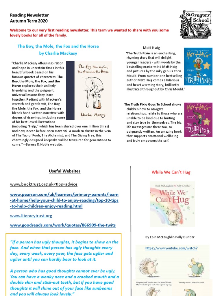 Reading Newsletter Autumn Term 2020 | PDF