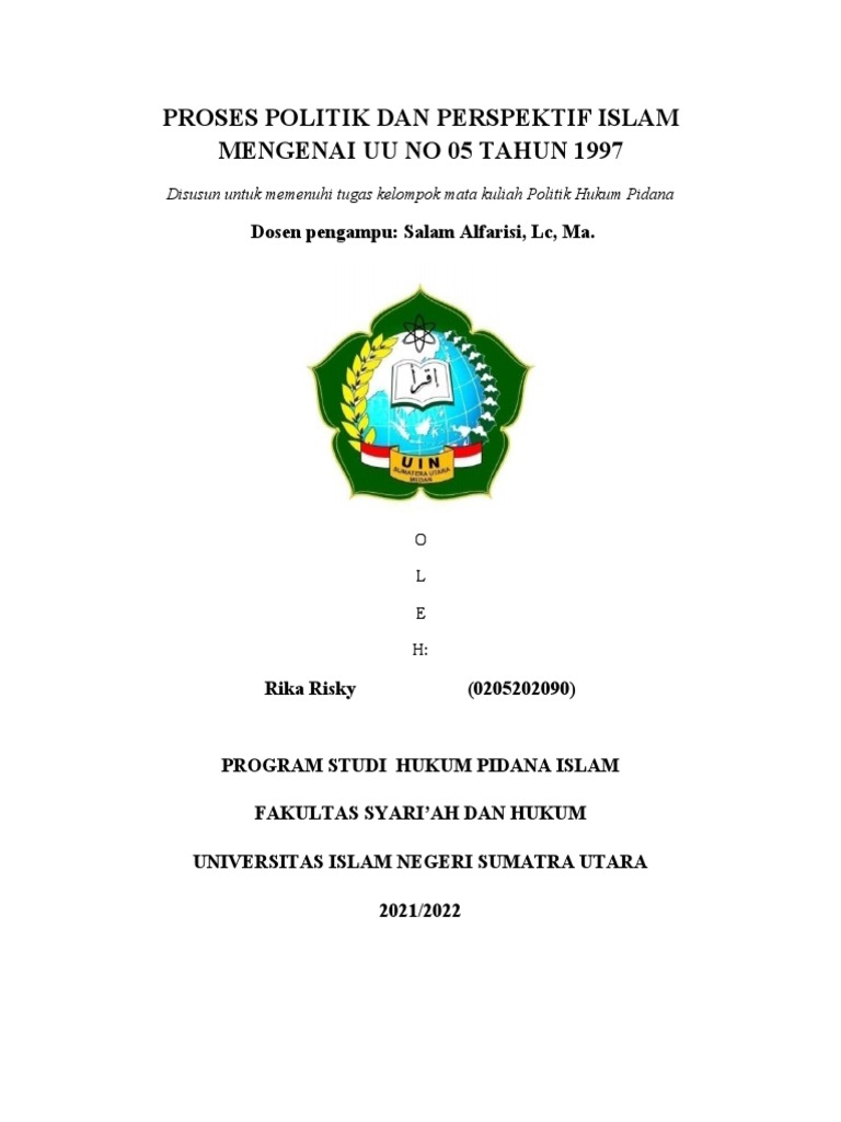 Proses Politik Islam dan UU No. 5/1997 | PDF