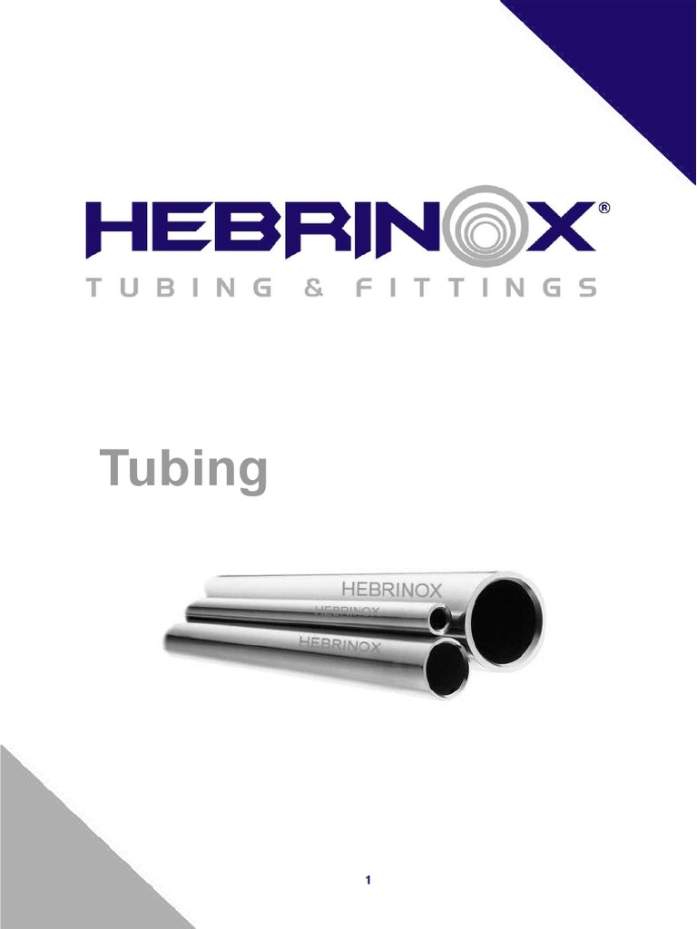 HEBRINOX Tubing Selection Guide | PDF | Pipe (Fluid Conveyance) | Welding