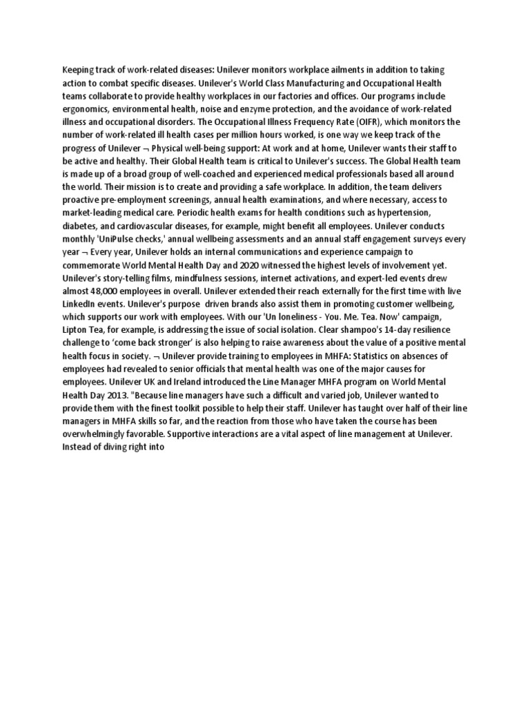 07 | PDF | Occupational Safety And Health | Unilever