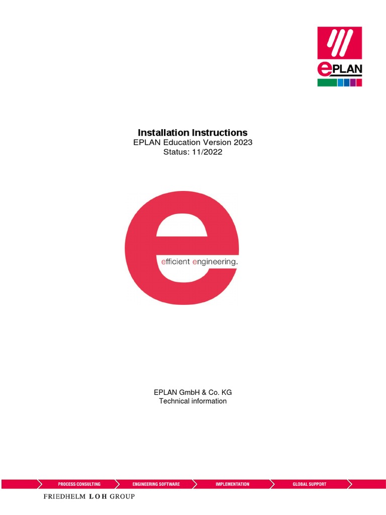 Installation Instructions EPLAN Education 2023 en | Download Free PDF ...