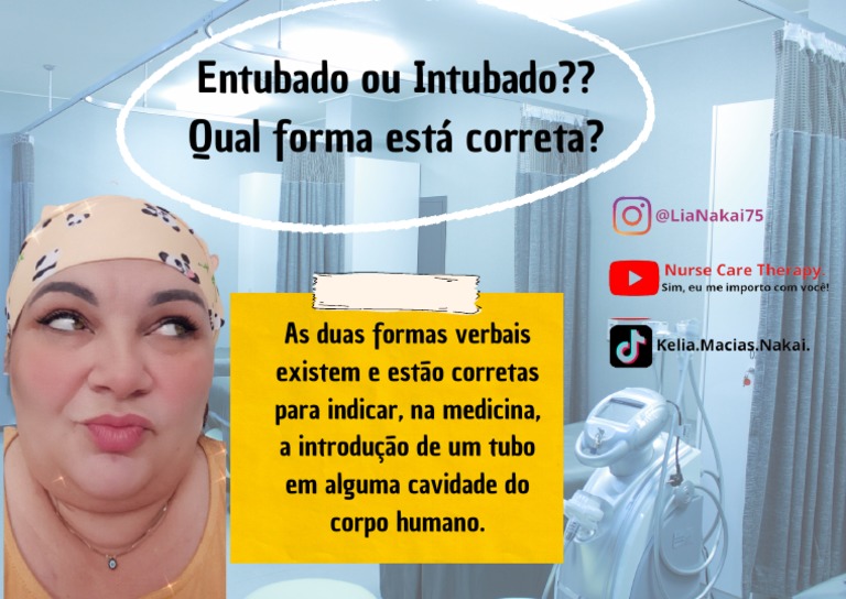 Entubado Ou Intubado: Qual Forma Está Correta? | PDF