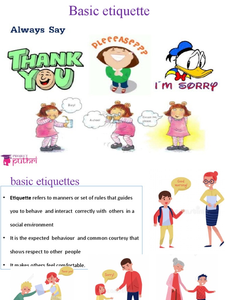 Basic Etiquettes Level 1 | PDF | Etiquette | Behavioural Sciences