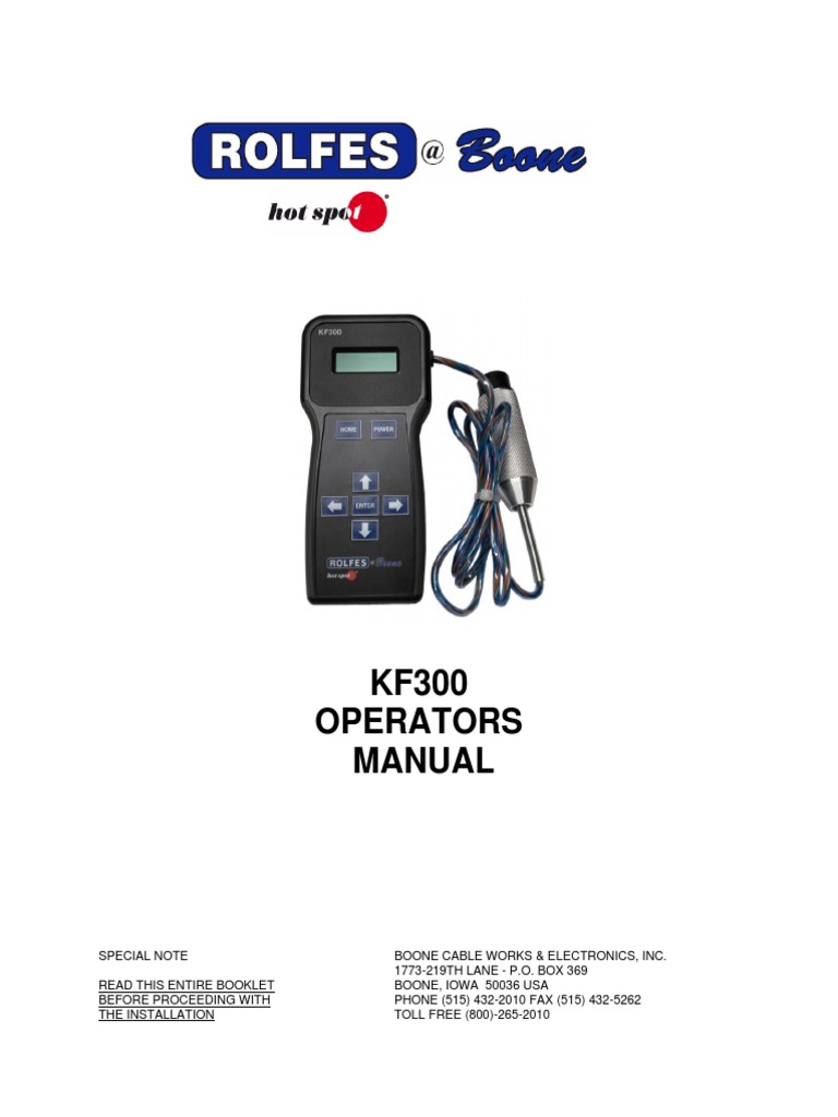 KF300 Operators Manual | PDF | Usb | Bluetooth