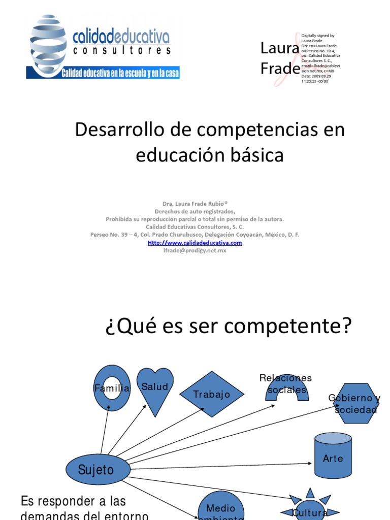 Laura Frade Competencias | PDF | Conocimiento | Evaluación