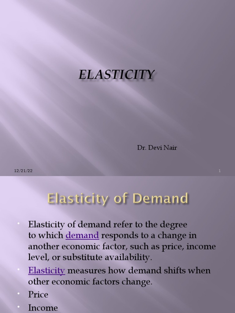 Elasticity Analysis | PDF | Price Elasticity Of Demand | Elasticity ...
