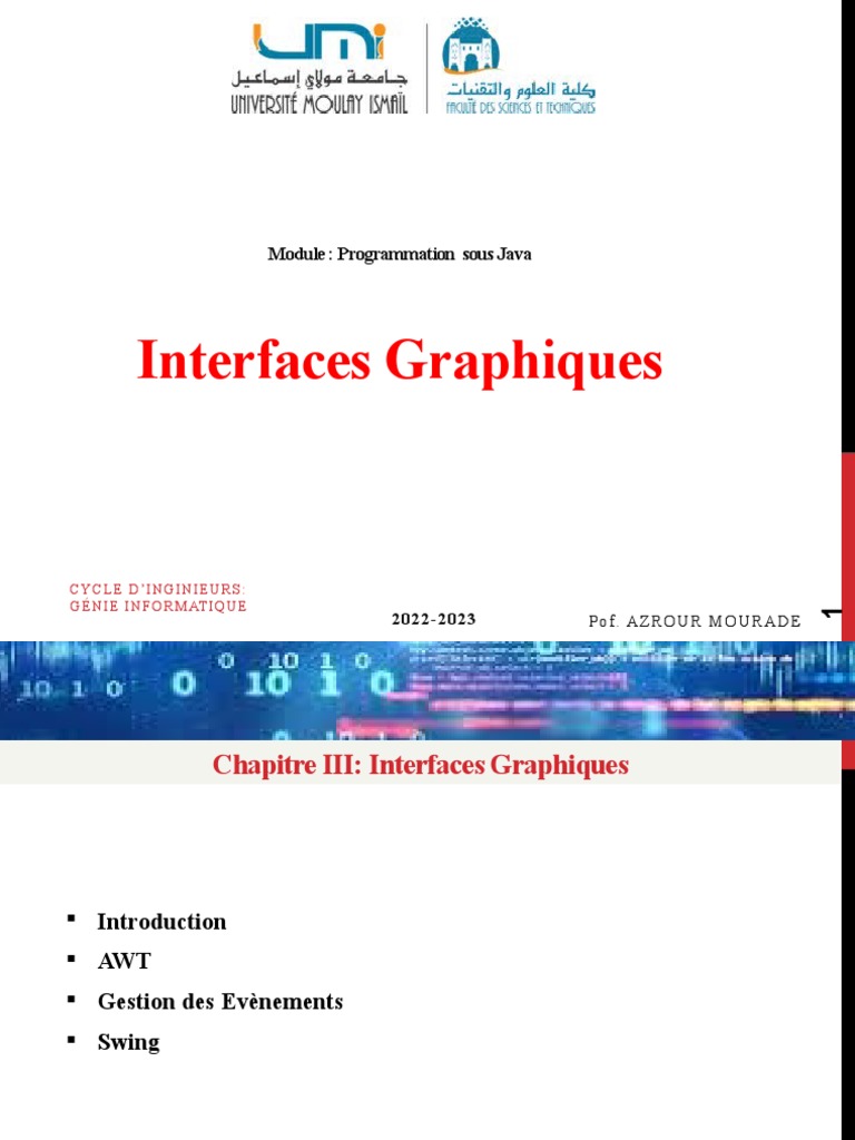 Chapitre 4 Interfaces Graphiques | PDF | Java (Langage de programmation) | Âge de l'information