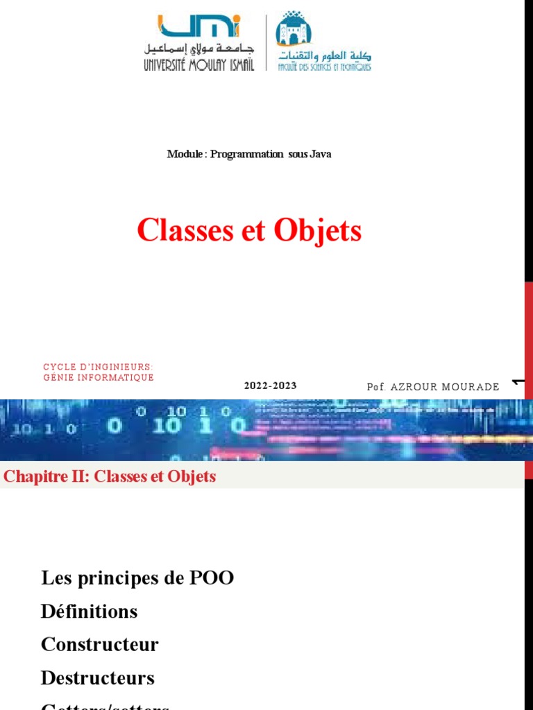 Chapitre 2 classes-objets | PDF | Classe (informatique) | Programmation ...
