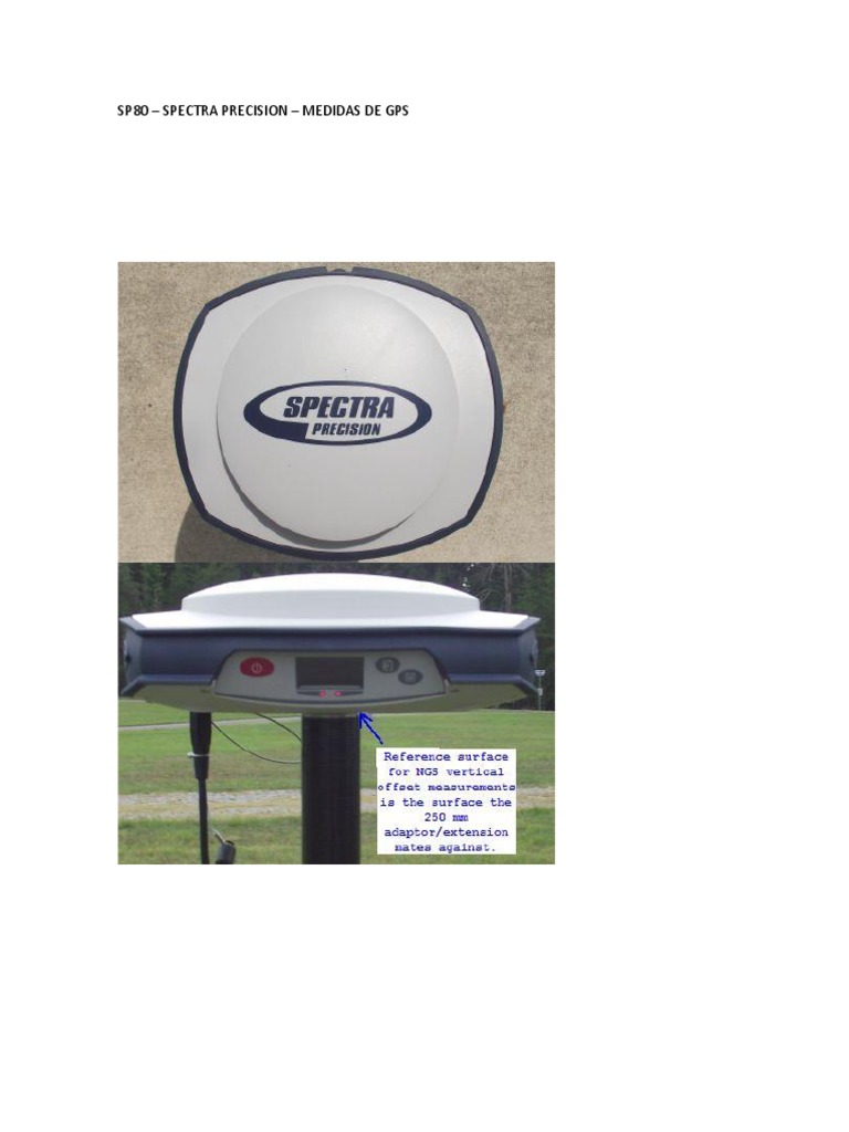 Sp80 Spectra Precision Medidas Gnss | PDF