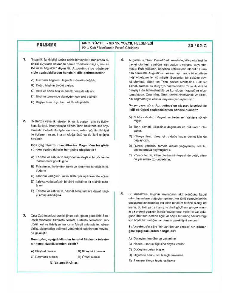 Hafta Hi Felsefe Odevi 11 Siniflar | PDF