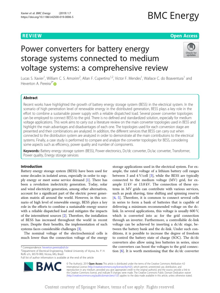 Power Converters For Battery Energy Storage System | PDF | Electrical ...