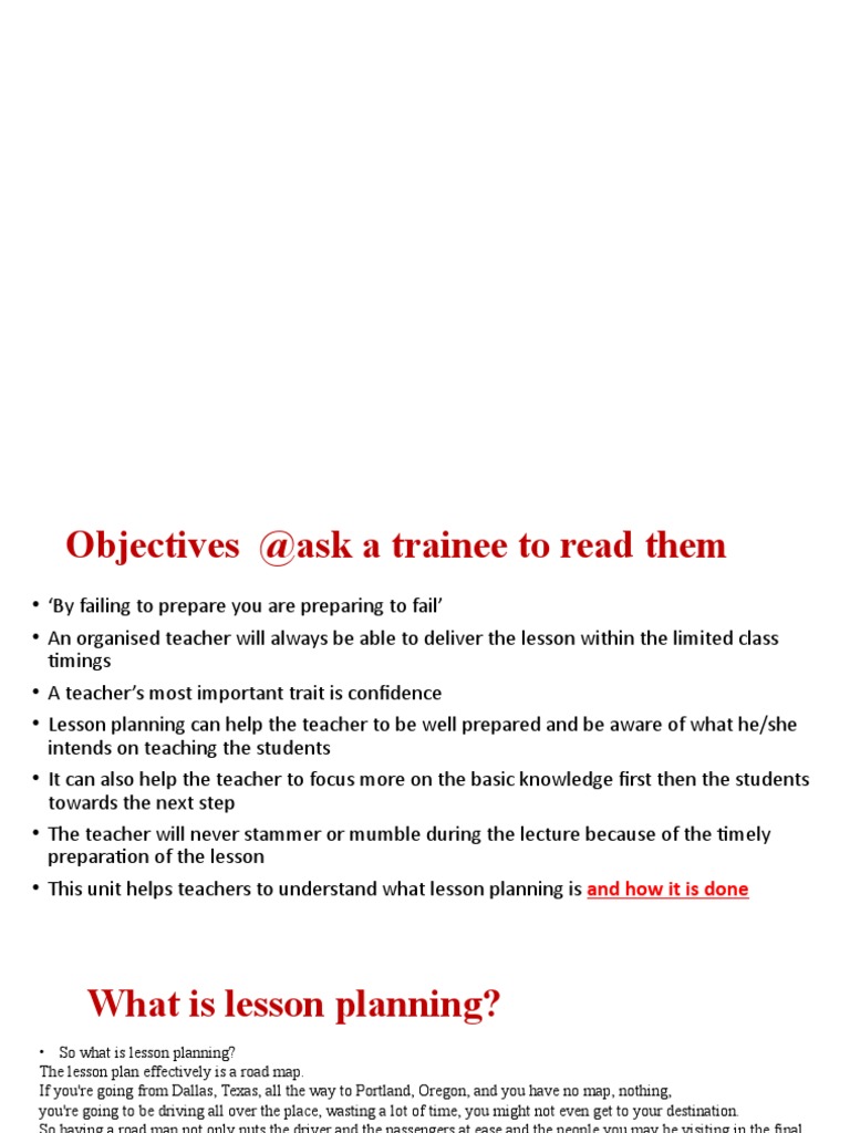 Day2 Unit 9-Lesson Planning - Reading | PDF | Learning | Teachers