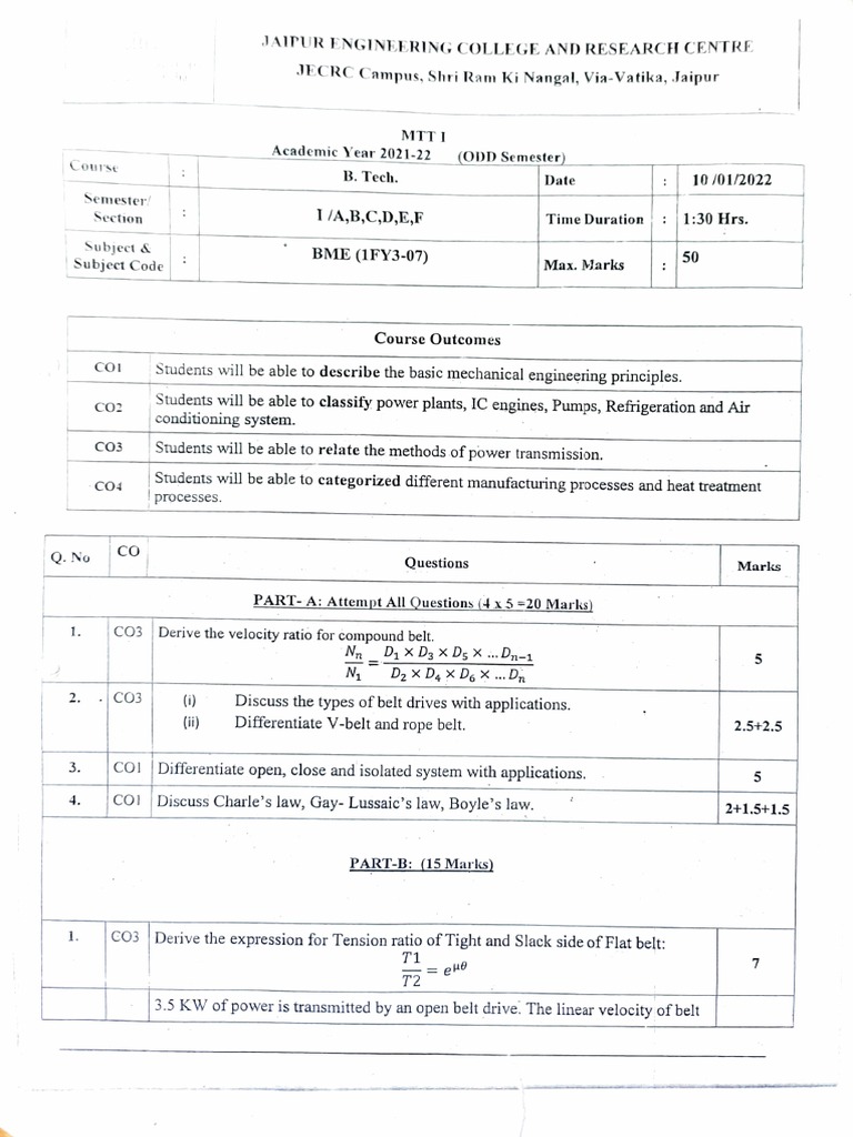 MTT 1 Bme | PDF | Belt (Mechanical) | Mechanical Engineering