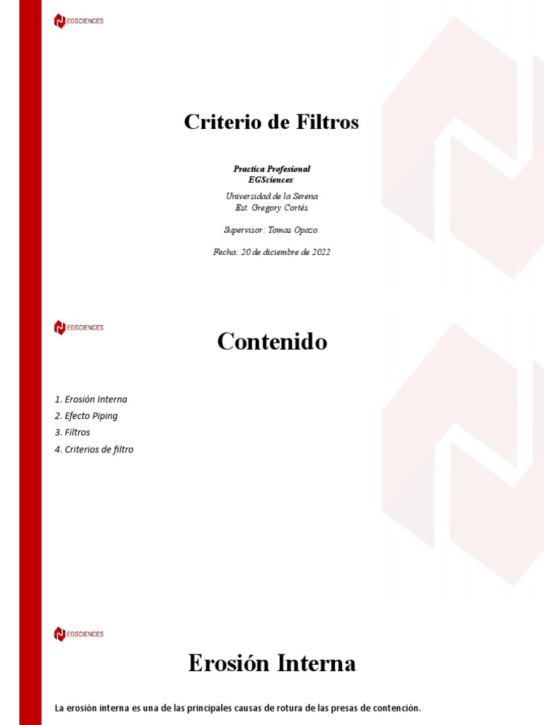 Criterios de Filtro | PDF | Suelo | Erosión