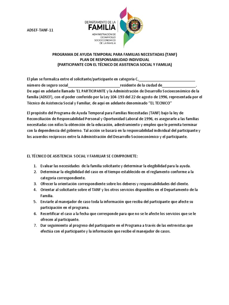 ADSEF-TANF-11 | PDF | Trabajo Social