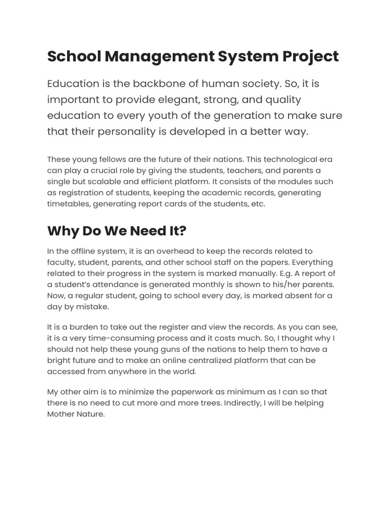 School Management System Project | PDF | Password | User (Computing)